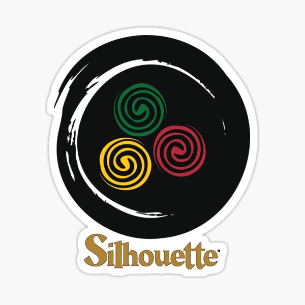 "Silhouette Abstract Rasta Ink Simple Minimalist Circle" Sticker for ...