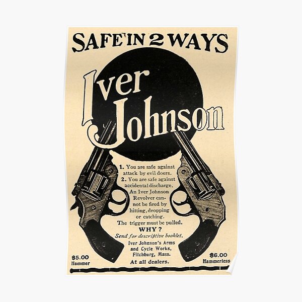 "Iver Johnson Revolver poster" Poster by iconic-arts | Redbubble