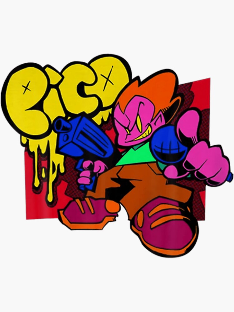 "Friday Night Funkin - fnf pico" Sticker for Sale by meudya | Redbubble