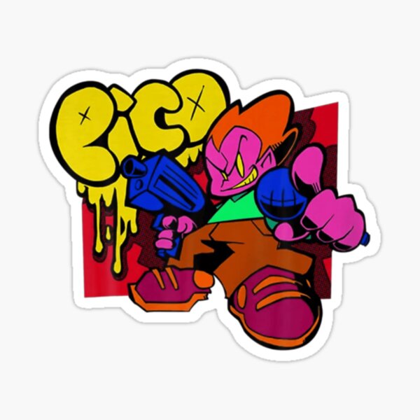 "Friday Night Funkin - fnf pico" Sticker for Sale by meudya | Redbubble