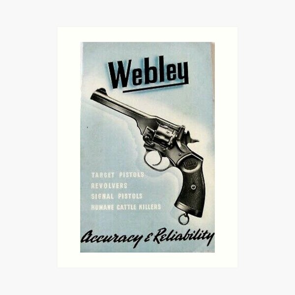 "webley pistol mk5 poster" Art Print for Sale by iconic-arts | Redbubble