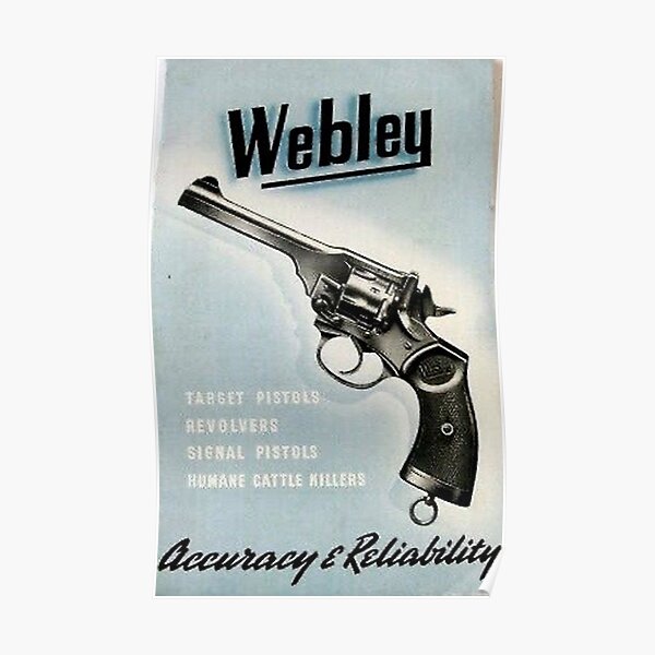 "webley pistol mk5 poster" Poster by iconic-arts | Redbubble