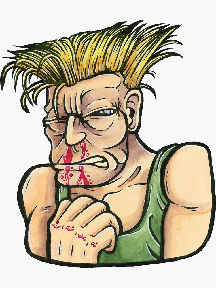 "Guile Street Fighter 2 "You Lose"" Sticker for Sale by Connywobble ...