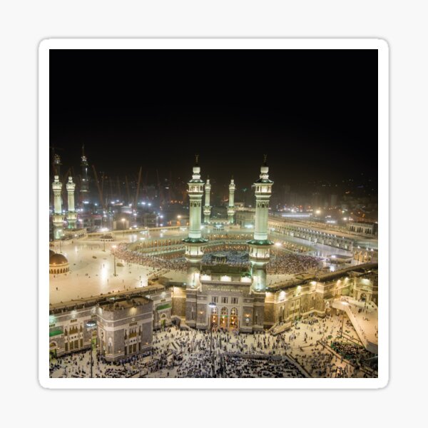 "beautiful Mecca holy mosque" Sticker by Skallidesign | Redbubble