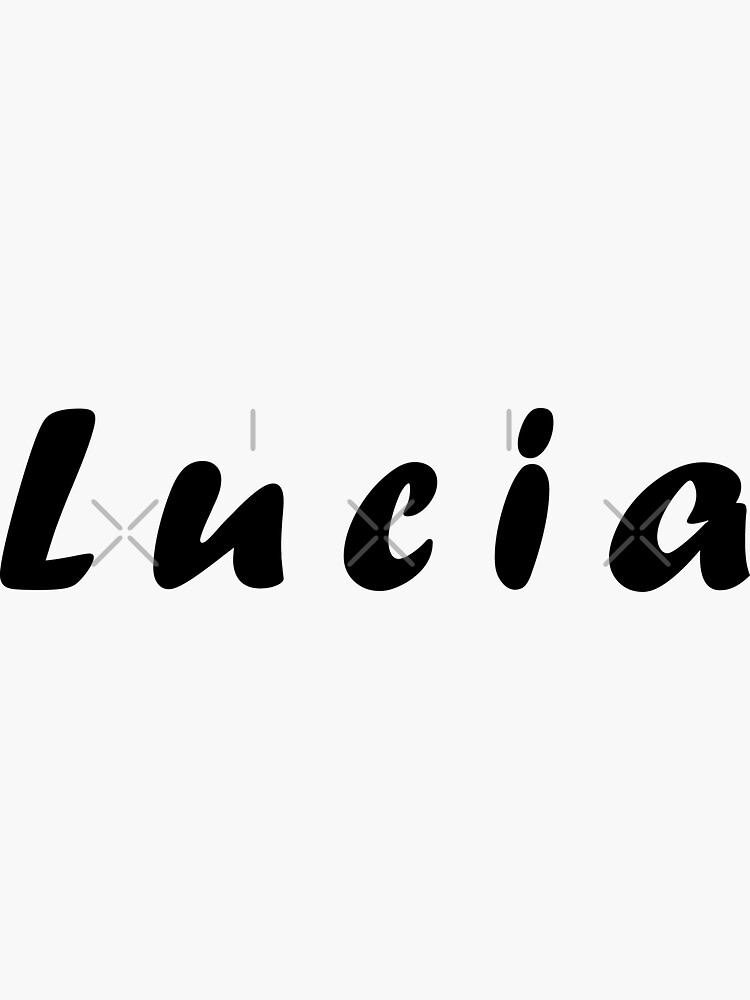 "Lucia name" Sticker by gmstockstudio | Redbubble