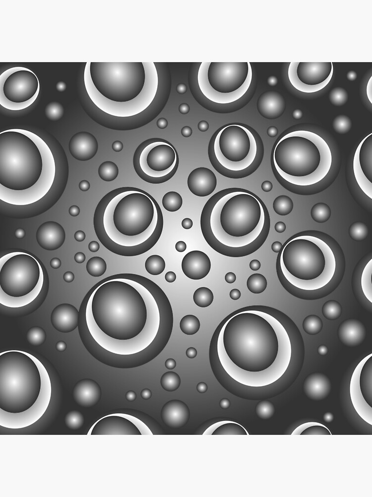 "Geometric pattern modern art black and white gradient dark" Poster for ...