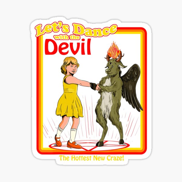 "Witchcraft Let's Dance with the Devil Baphomet Satanic Fun " Sticker ...
