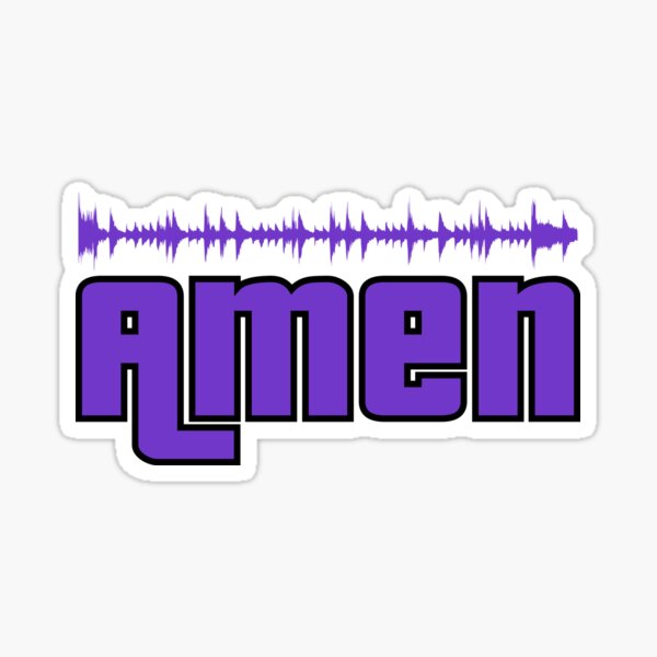 "Drum and Bass DNB Amen Breakbeat (Purple)" Sticker for Sale by ...