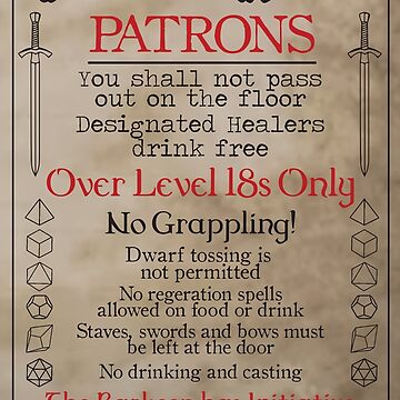 "Tavern Rules - RPG Rules for any Fantasy Tavern - Table Top Gaming ...