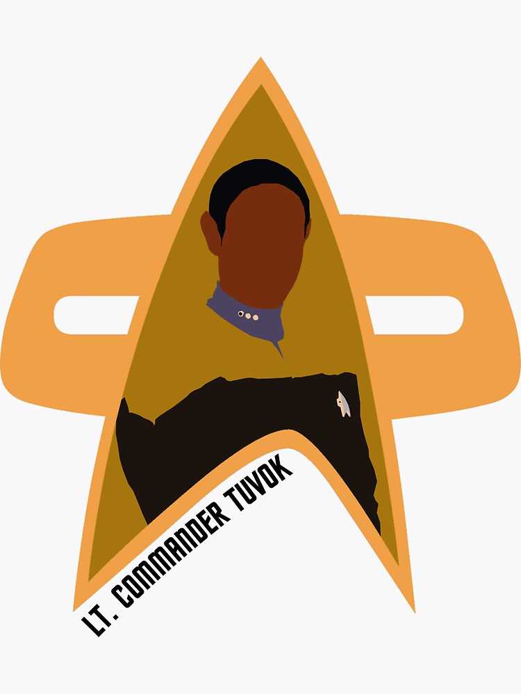 "Lt. Cmmdr. Tuvok - Star trek, Voyager" Sticker for Sale by Sutilmente ...