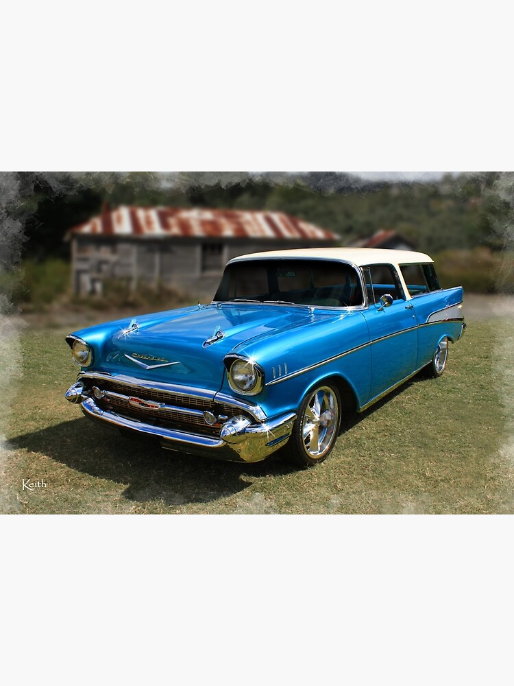 "57 Chevy Wagon" Poster by cars | Redbubble