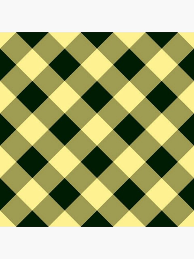 "Yellow black checked colour pattern prints" Sticker for Sale by ...