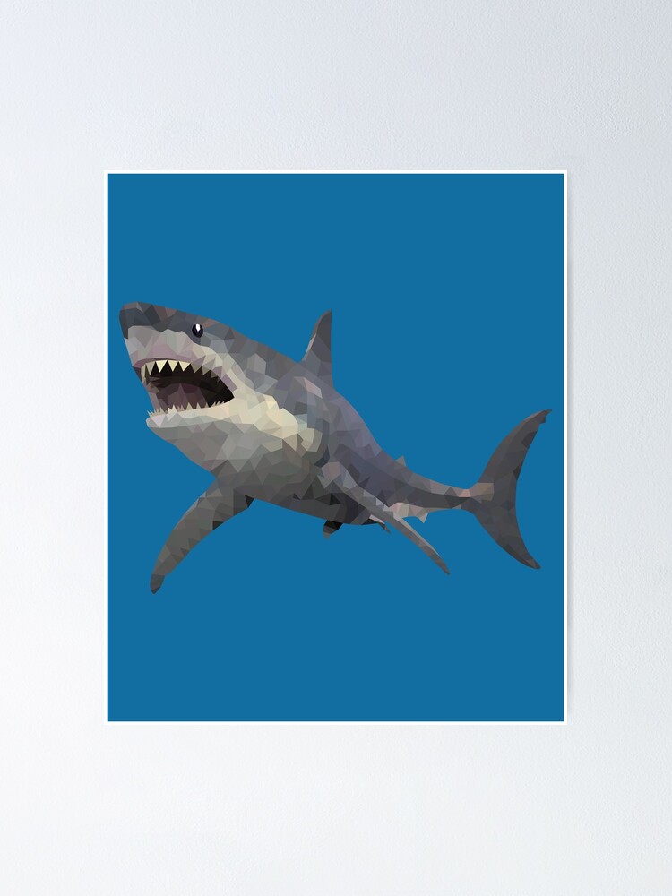 "shark-Polygonal animals" Poster by Hartics | Redbubble
