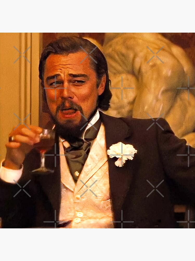 Pegatina «Leonardo DiCaprio riendo Django desencadenado Calvin Candie ...