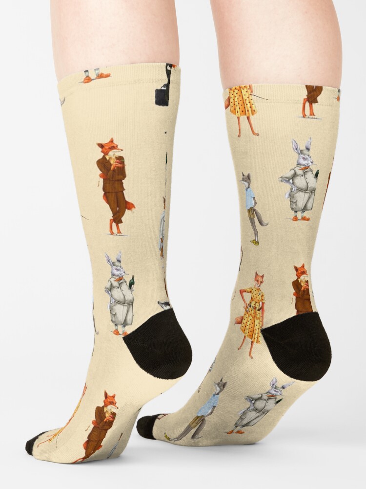 "Fantastic Mr. fox and Mrs. Fox Family Sticker pack" Socks for Sale by ...