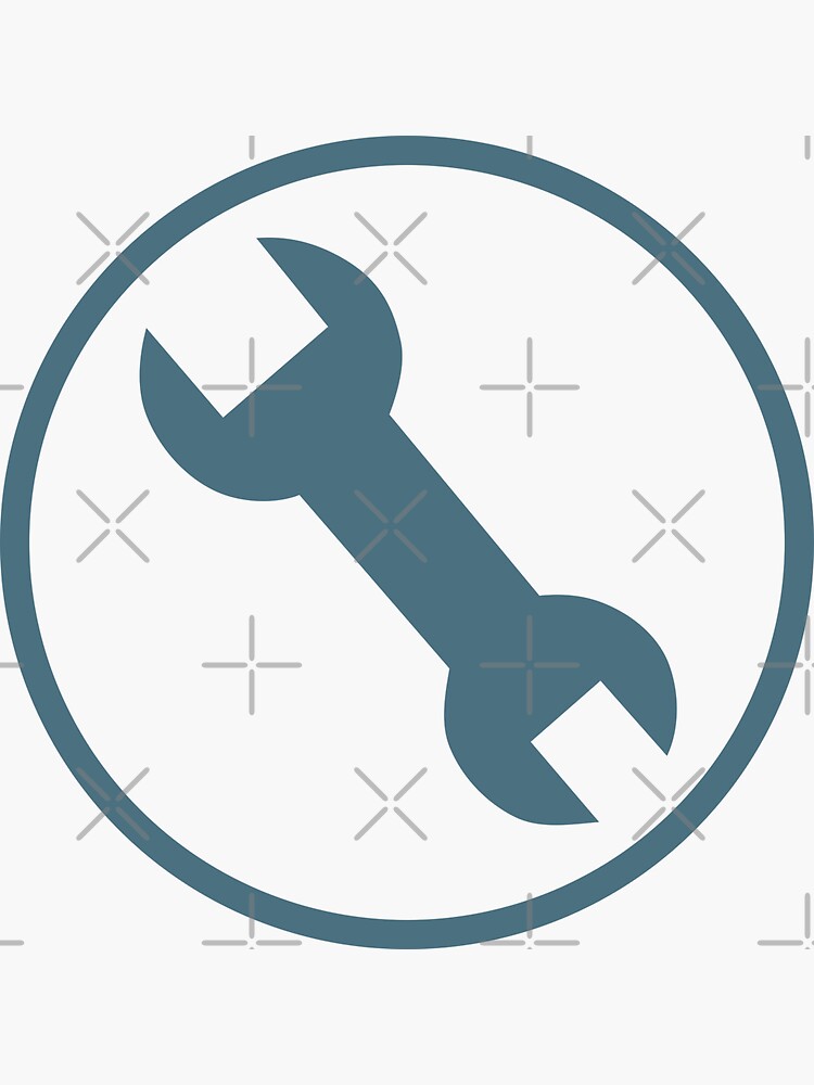 "TF2 engineer icon BLU" Sticker by Loadout | Redbubble