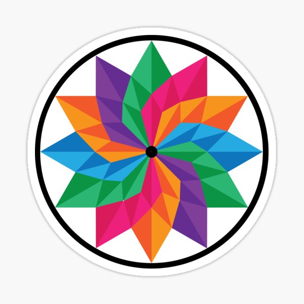 "Pinwheel Barn Quilt" Sticker for Sale by MisfitTaynna | Redbubble