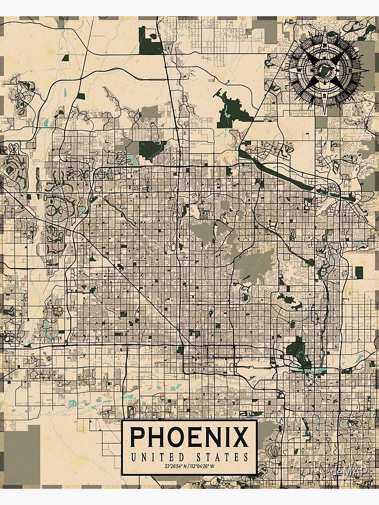 Mapa De Estados Unidos, Phoenix, Arizona