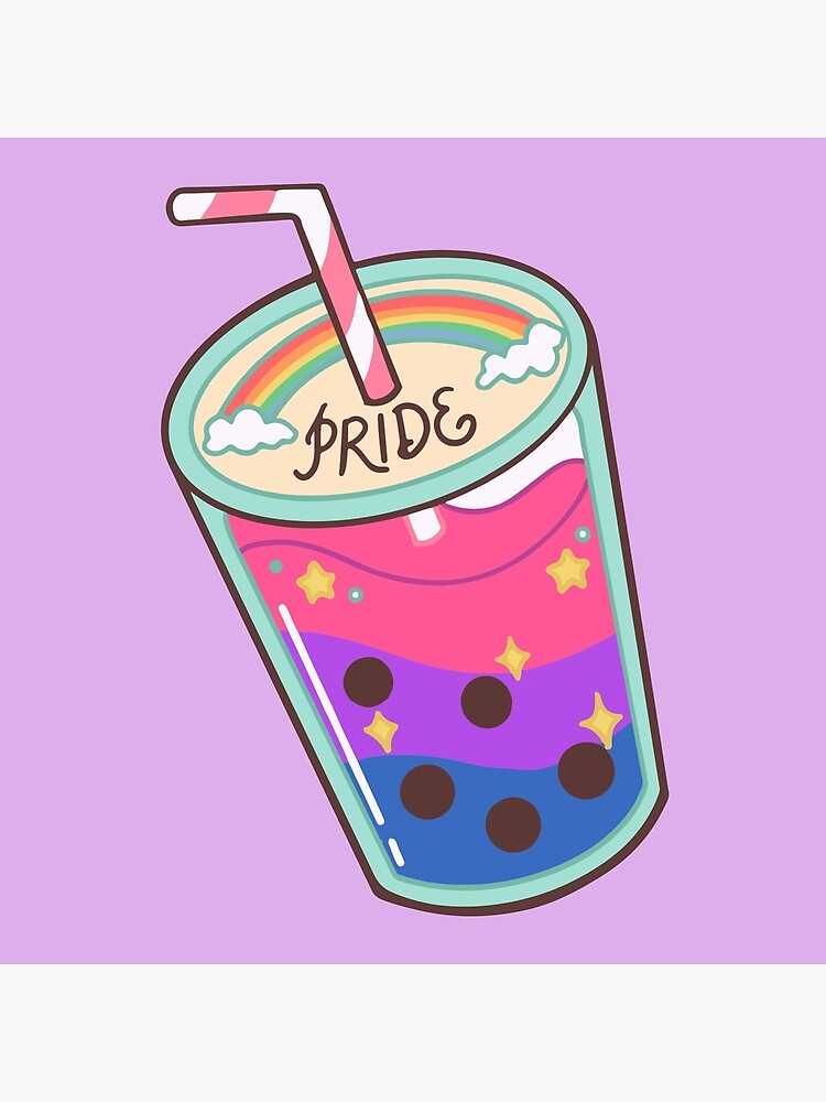 "Bisexual Pride Boba Tea" Poster by NothingDesigns | Redbubble