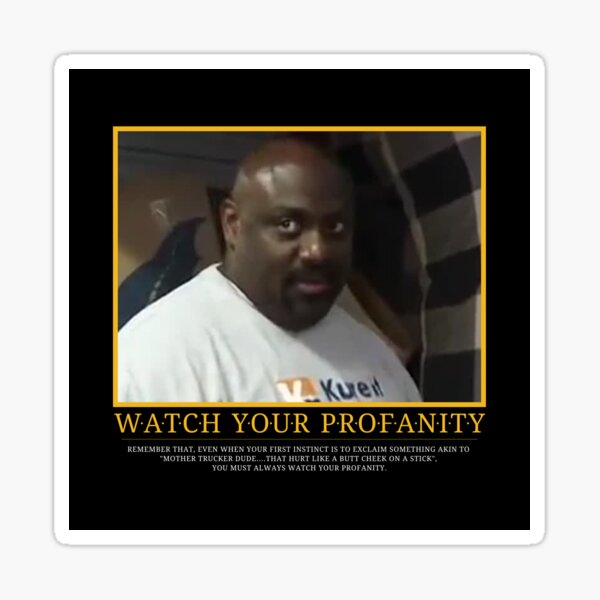"Watch Your Profanity" Sticker by chaeanything | Redbubble