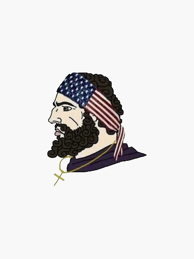 "American Christian Chad Wojak" Sticker for Sale by MrPoggersdorf ...