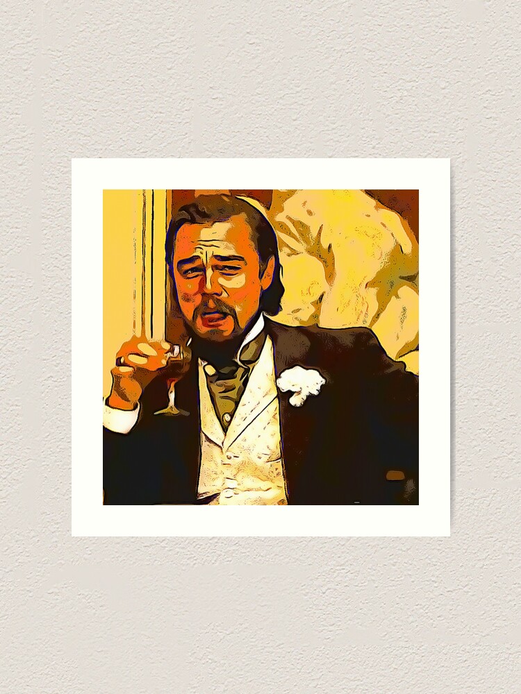 "Leonardo DiCaprio Laughing Django Unchained Calvin Candie Meme Drawing ...