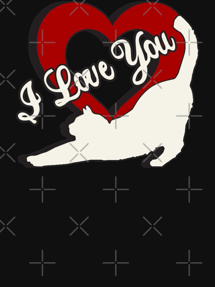 Camiseta «Te amo, mi gato, diseño encantador del corazón y del gato del ...