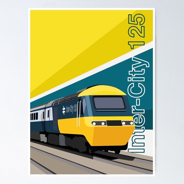 "Intercity 125 Poster" Poster for Sale by SuloLikesTrains | Redbubble