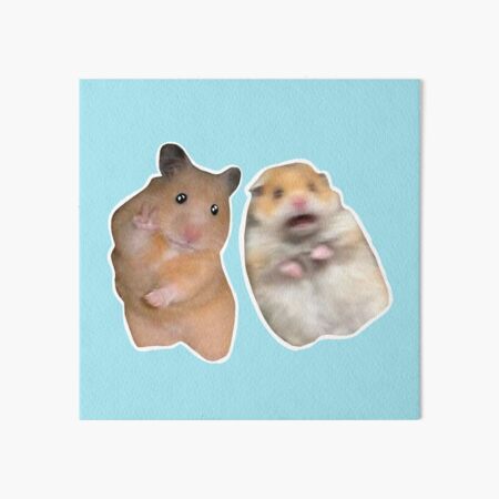 "peace sign and screaming hamster sticker pack" Art Board Print by ...