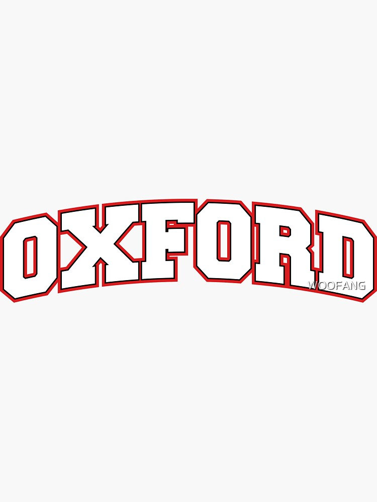"OXFORD" Sticker for Sale by WOOFANG | Redbubble