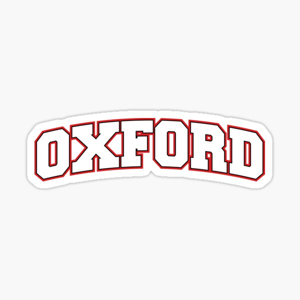 "OXFORD" Sticker for Sale by WOOFANG | Redbubble