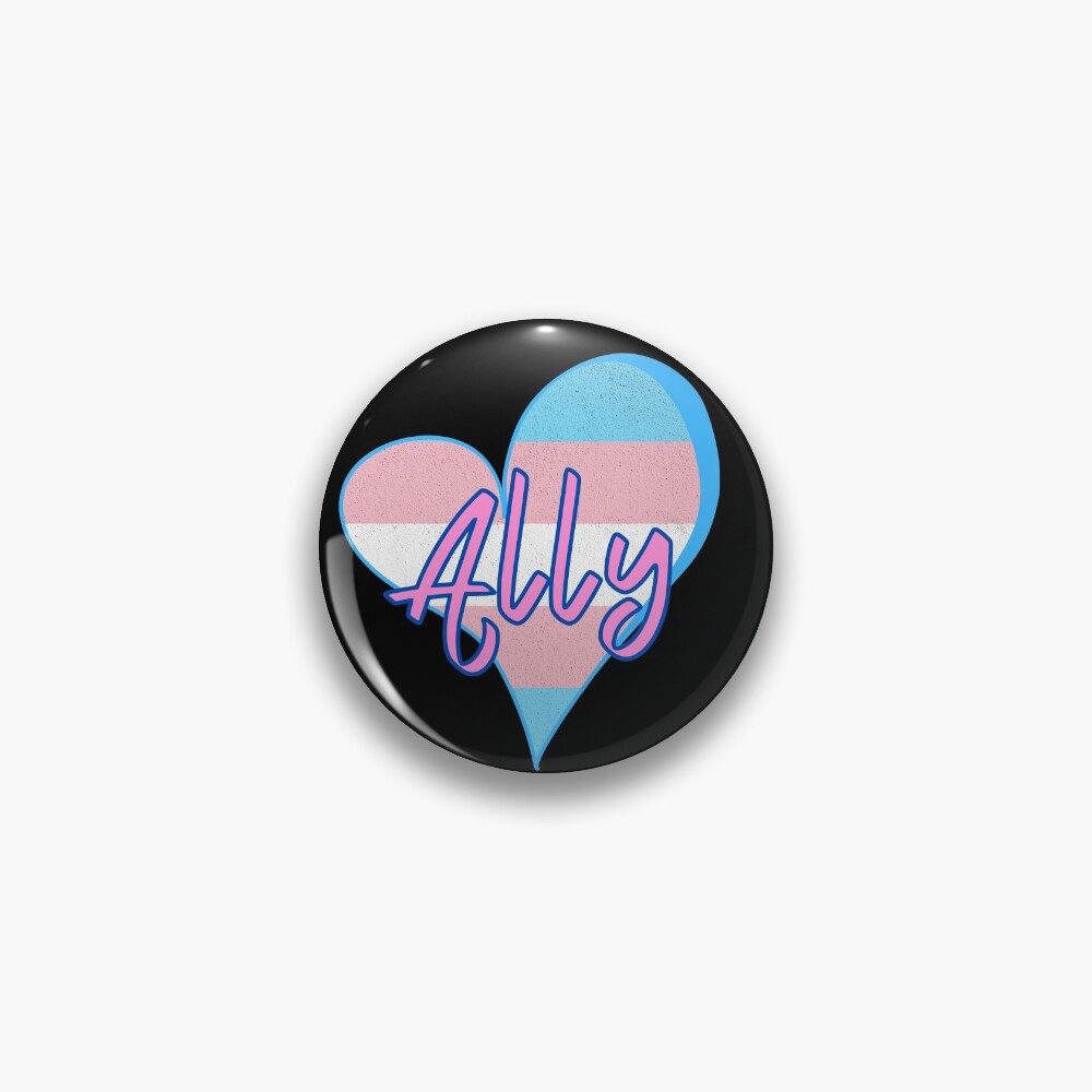 "Transgender Ally, Heart" Pin for Sale by TiltedMoon | Redbubble