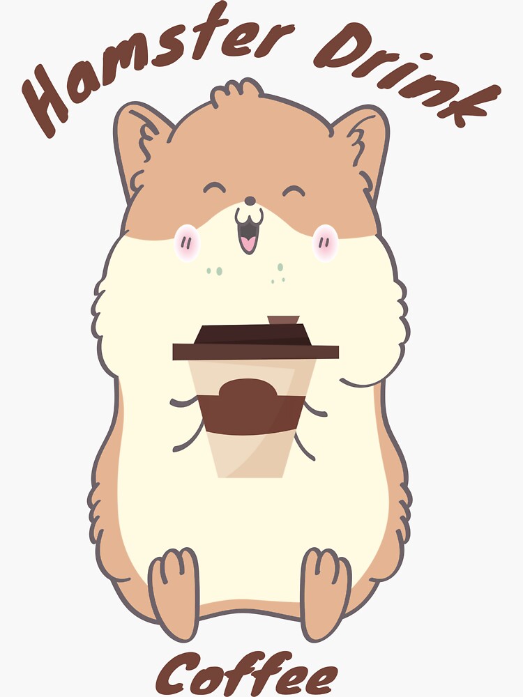" hamster drink coffee,funny hamster drink coffee,gift for coffee and ...