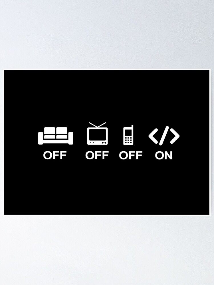 "coding routine design for developers ." Poster by Shoganaai | Redbubble