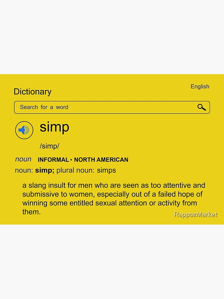 "SIMP Funny Gag Gift " Poster by RappozMarket | Redbubble