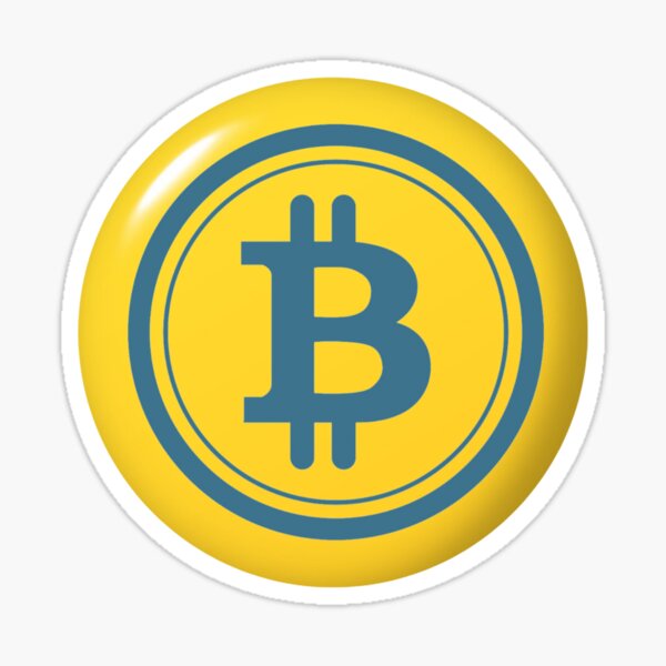 "Bitcoin original logo," Sticker for Sale by Pol707 | Redbubble