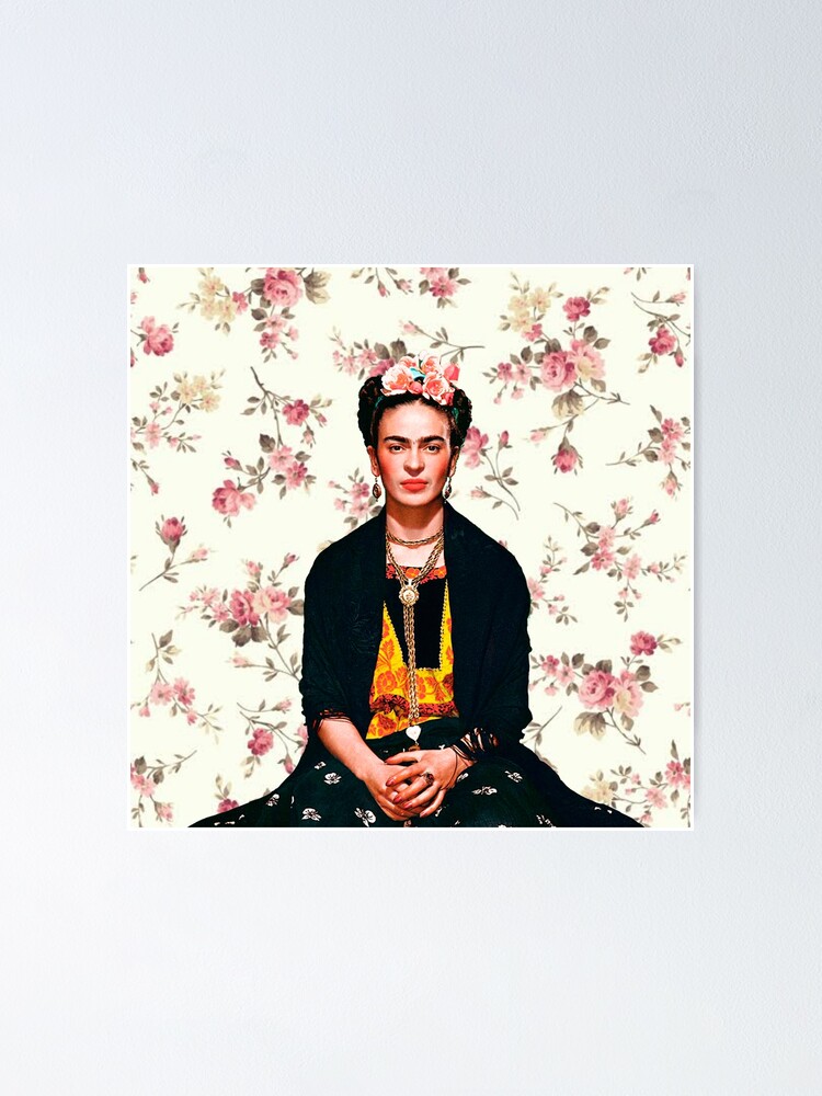 "Frida Kahlo Flowers" Poster for Sale by Checivinicius | Redbubble