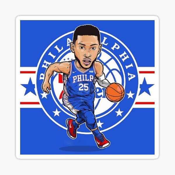 "Ben Simmons Wallpaper Illustration" Sticker by serenawulan | Redbubble