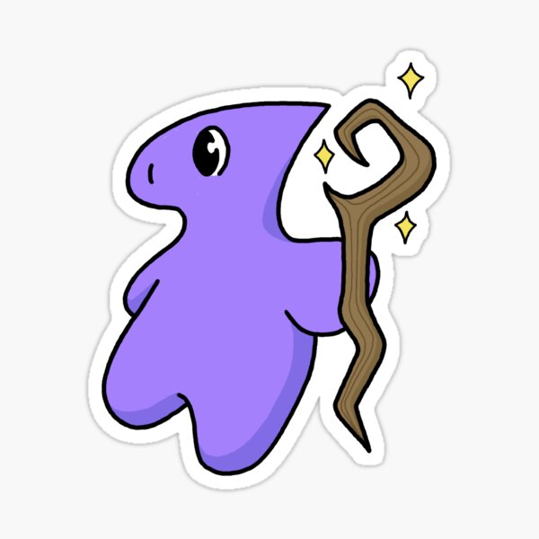 "Magic Purple Creature" Sticker for Sale by BlueStarCartoon | Redbubble
