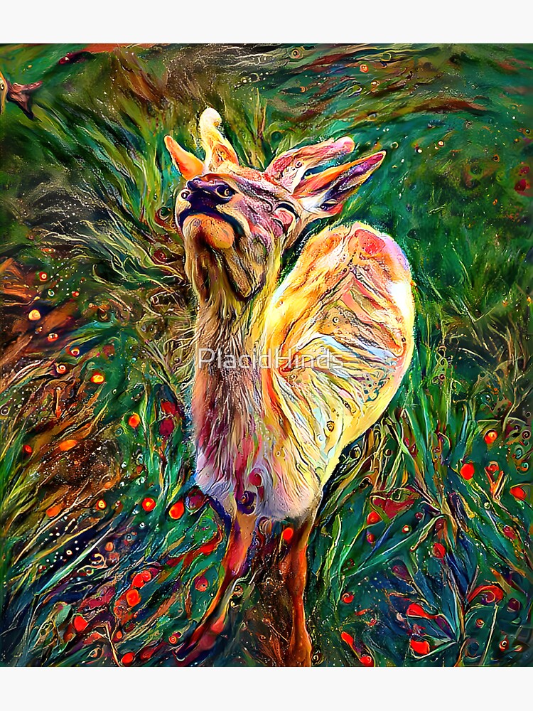 "Trippy Deer HAF" Sticker for Sale by PlacidHinds | Redbubble