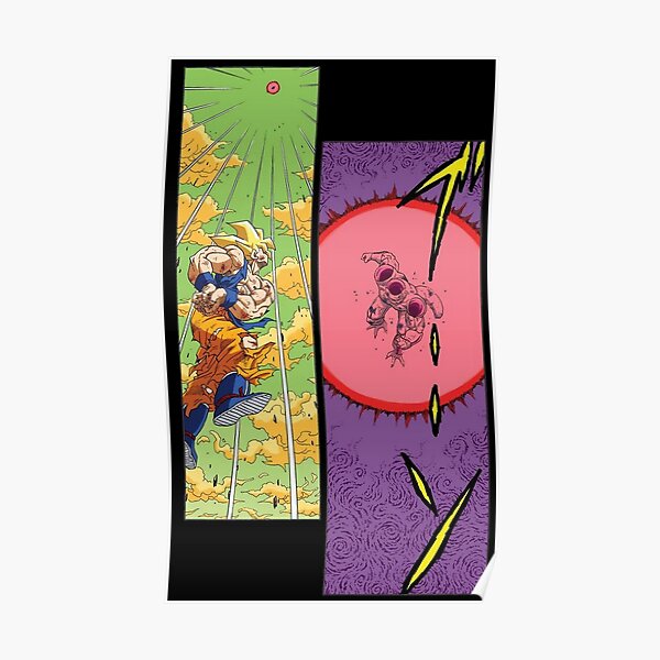 "goku vs frieza on a destroyed planet namek" Poster for Sale by ABU ...