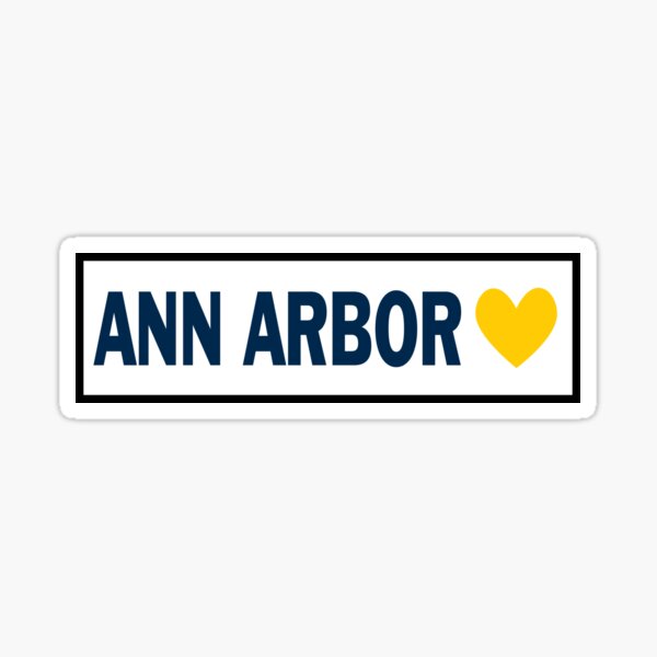 "Ann Arbor" Sticker by ally-schwaeber | Redbubble