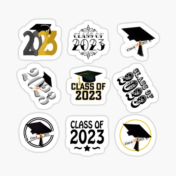 "Class of 2023 Graduation Pattern" Sticker for Sale by Gravityx9 ...