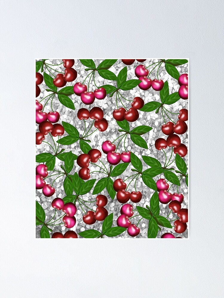 "Kirschen erfreuen Mode-Glitzer-Discotech, Kunst von Miguel Matos ...