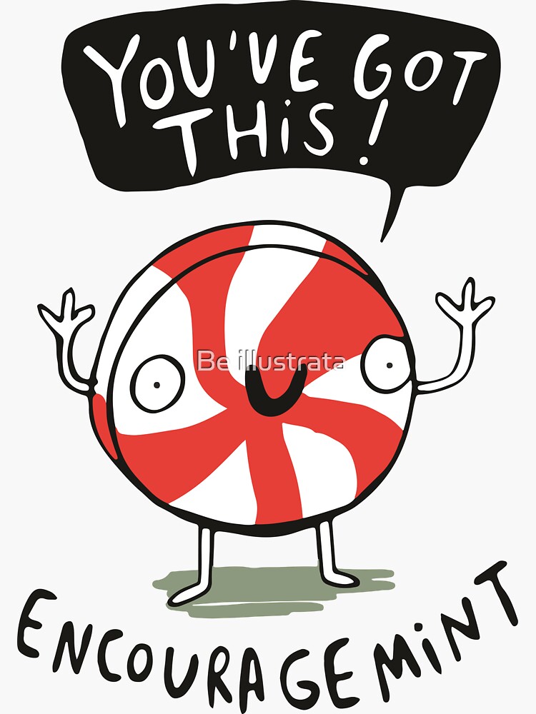 "encourage mint " Sticker for Sale by Robin2000 | Redbubble