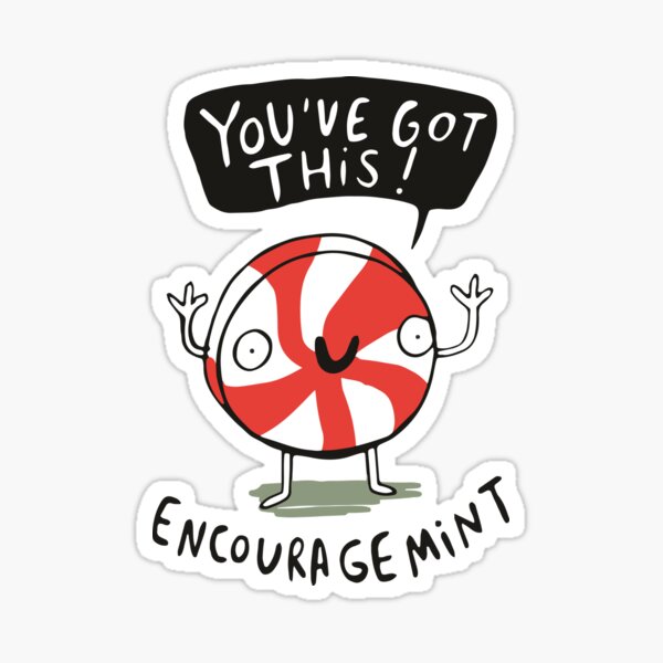 "encourage mint " Sticker for Sale by Robin2000 | Redbubble