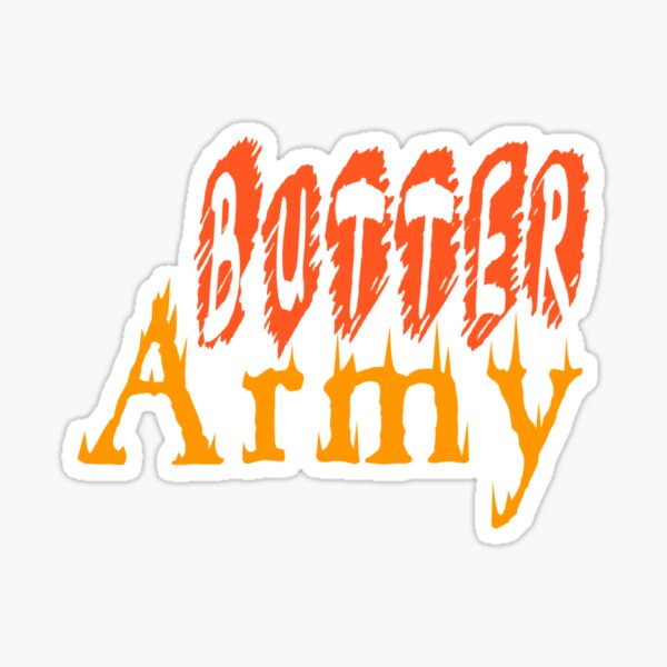 "butter army 2022" Sticker for Sale by Worldwide4shop | Redbubble