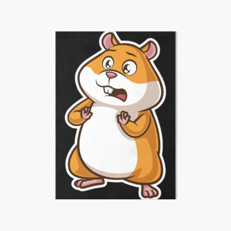 "Scared Hamster Meme" Art Board Print by hutamue | Redbubble