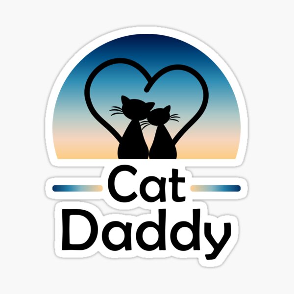 "Cat daddy" Sticker by designerbits | Redbubble