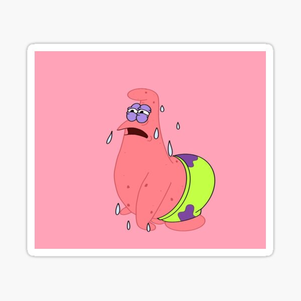 "Exhausted Patrick" Sticker by HoneyBeeStudios | Redbubble